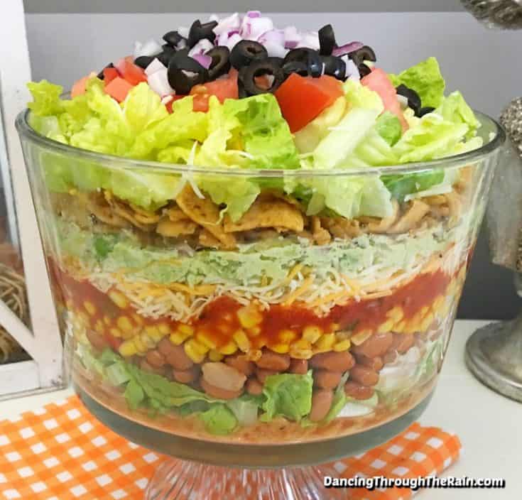 Layered Taco Salad Recipe With Fritos - Dancing Through the Rain