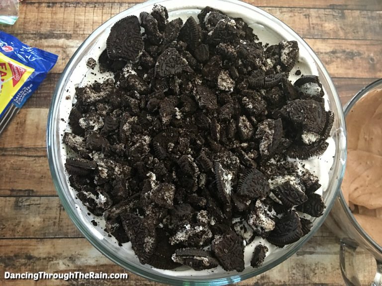 Easy Oreo Cookies Chocolate Trifle - Dancing Through the Rain