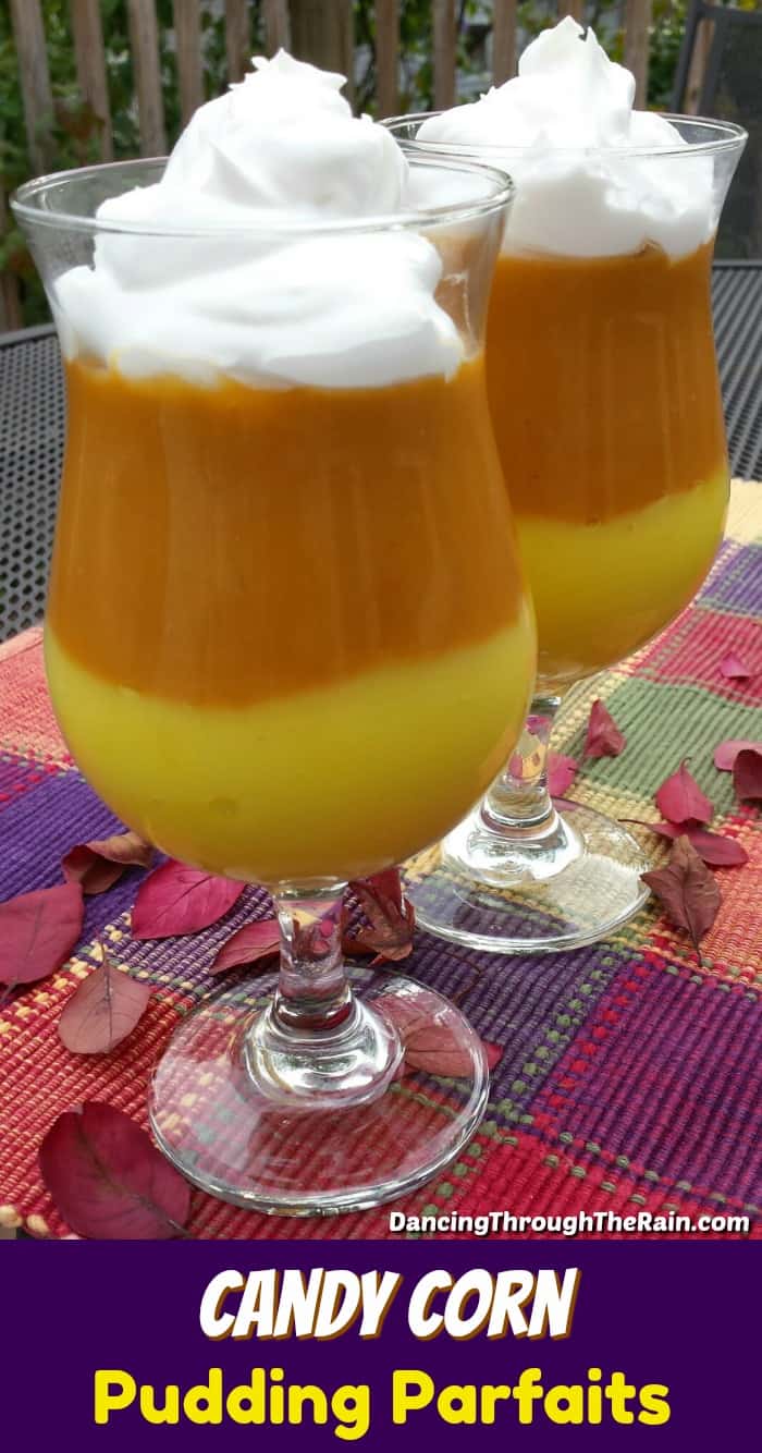 Candy Corn Pudding Parfait - Dancing Through the Rain