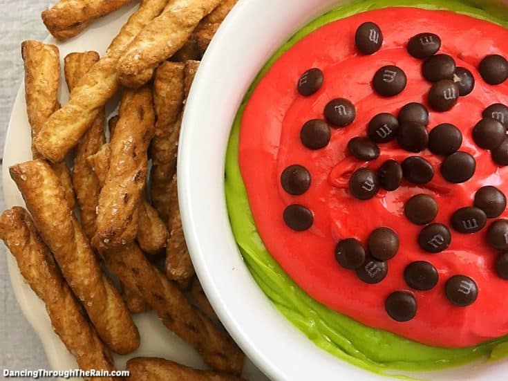 Watermelon Cheesecake Dip - A Fun Treat! - Dancing Through the Rain