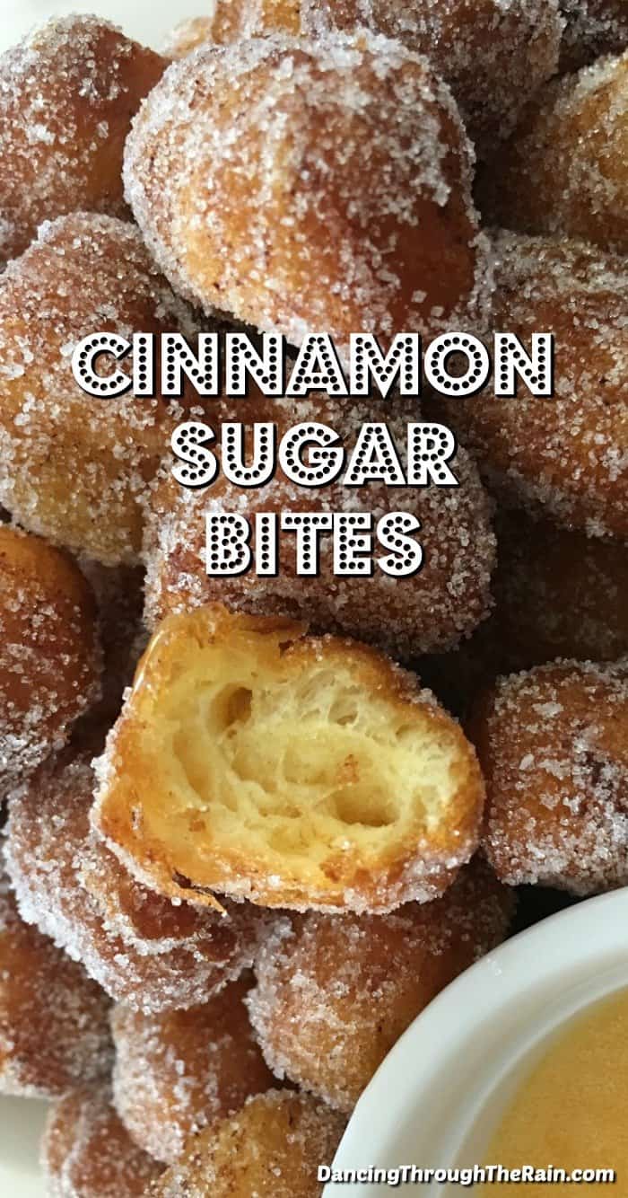 Fried Cinnamon Roll Bites - Dancing Through the Rain