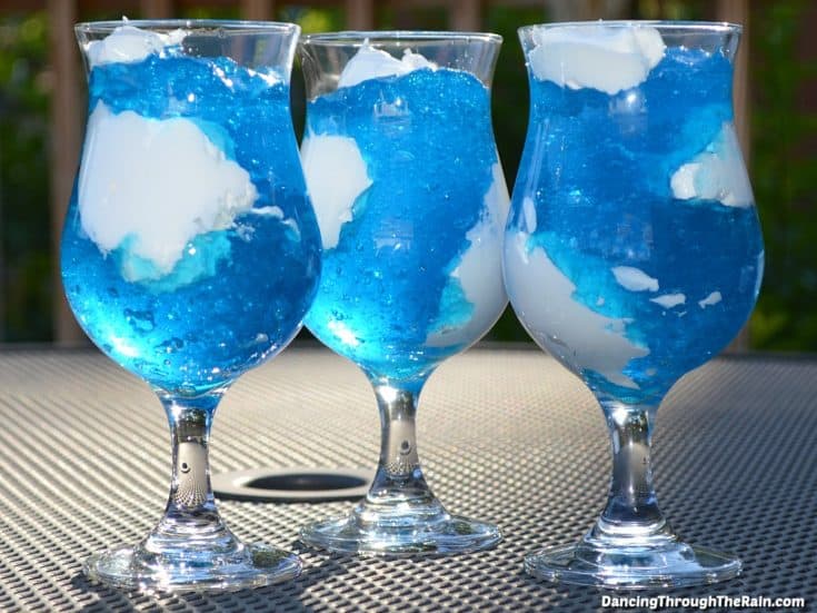 Blue Sky Jello Parfaits - Dancing Through the Rain
