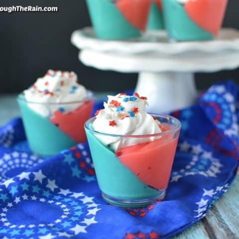 Blue Sky Jello Parfaits - Dancing Through the Rain