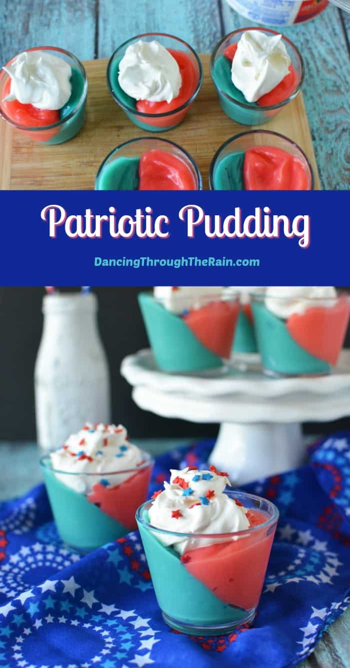 Easy Patriotic Pudding Cups Recipe - Dancing Through the Rain