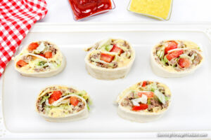 Easy Cheeseburger Pinwheels - Dancing Through the Rain
