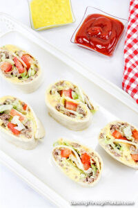 Easy Cheeseburger Pinwheels - Dancing Through the Rain