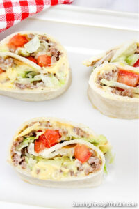 Easy Cheeseburger Pinwheels - Dancing Through the Rain