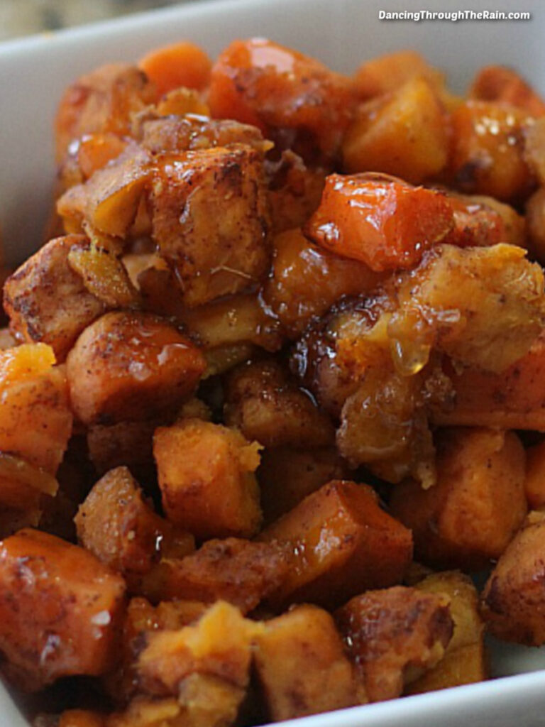 Cinnamon Honey Glazed Sweet Potatoes