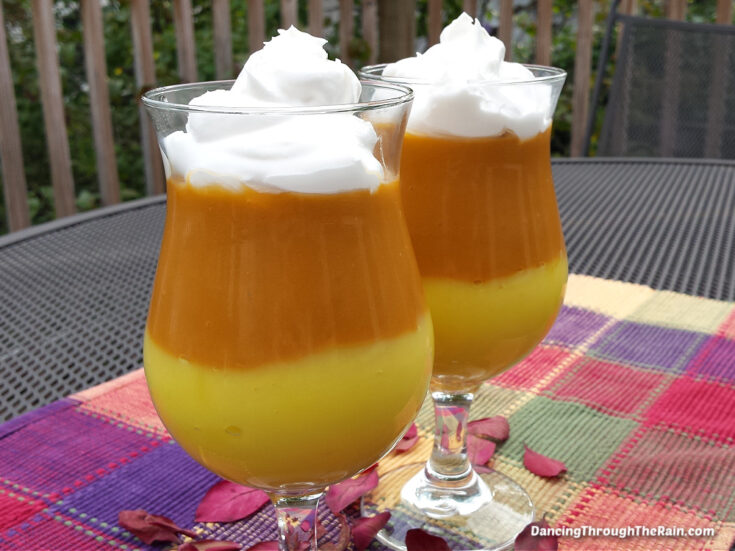Candy Corn Pudding Parfait - Dancing Through the Rain