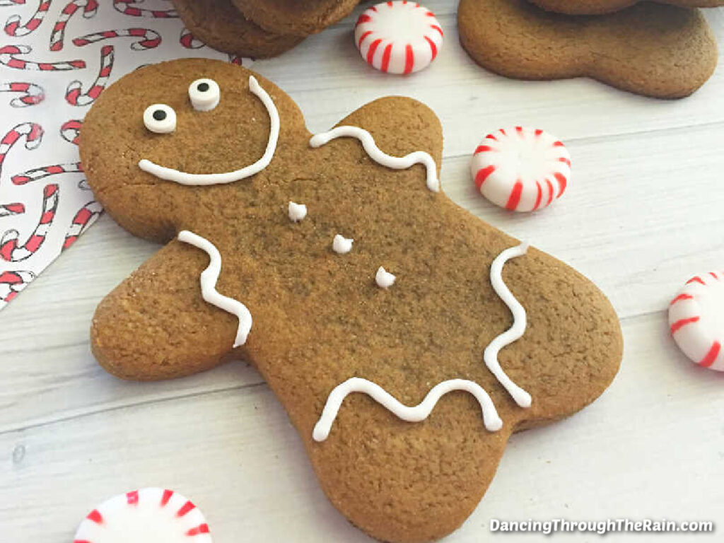 Easy Gingerbread Man Cookies - Dancing Through the Rain