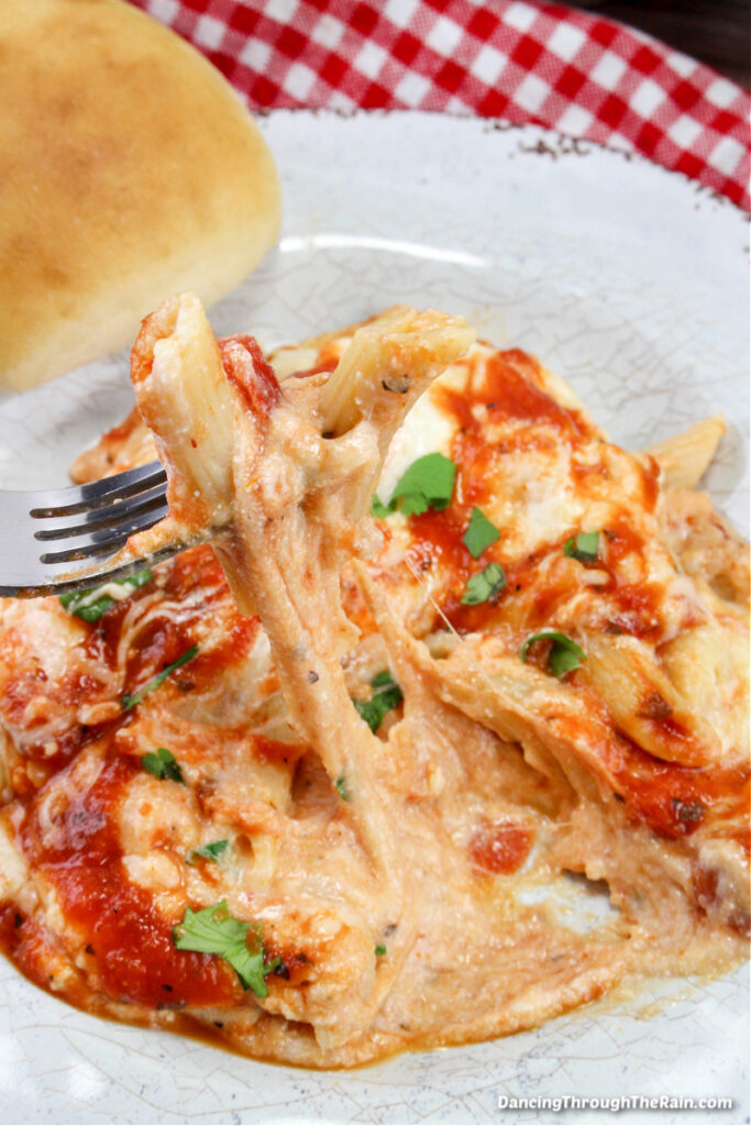 Easy Cheesy Penne Rigate Casserole - Dancing Through the Rain