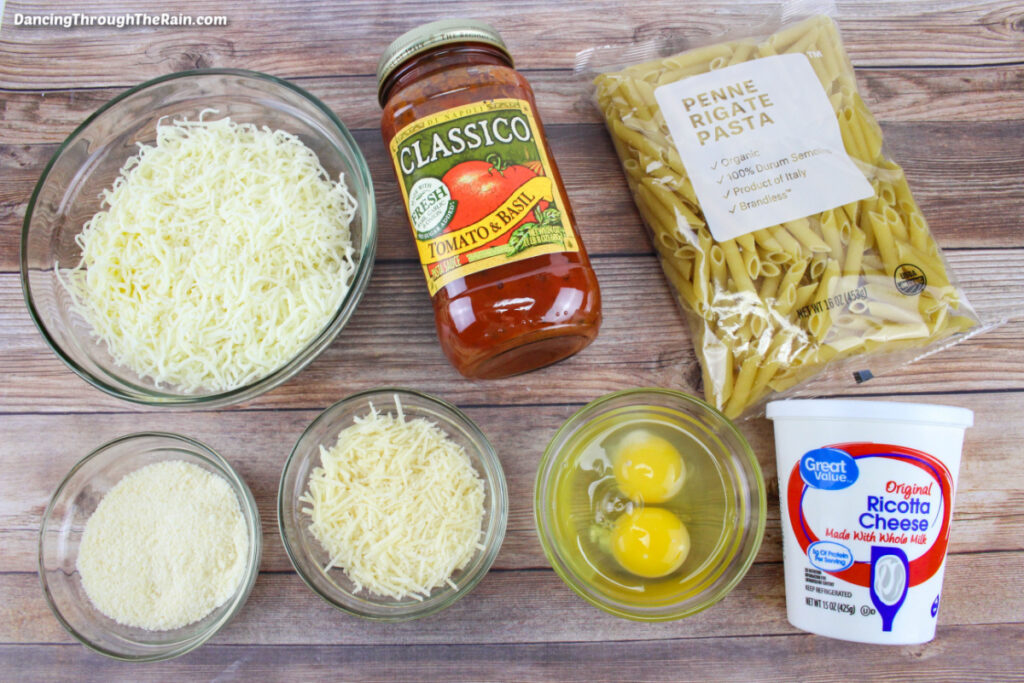 Easy Cheesy Penne Rigate Casserole - Dancing Through the Rain