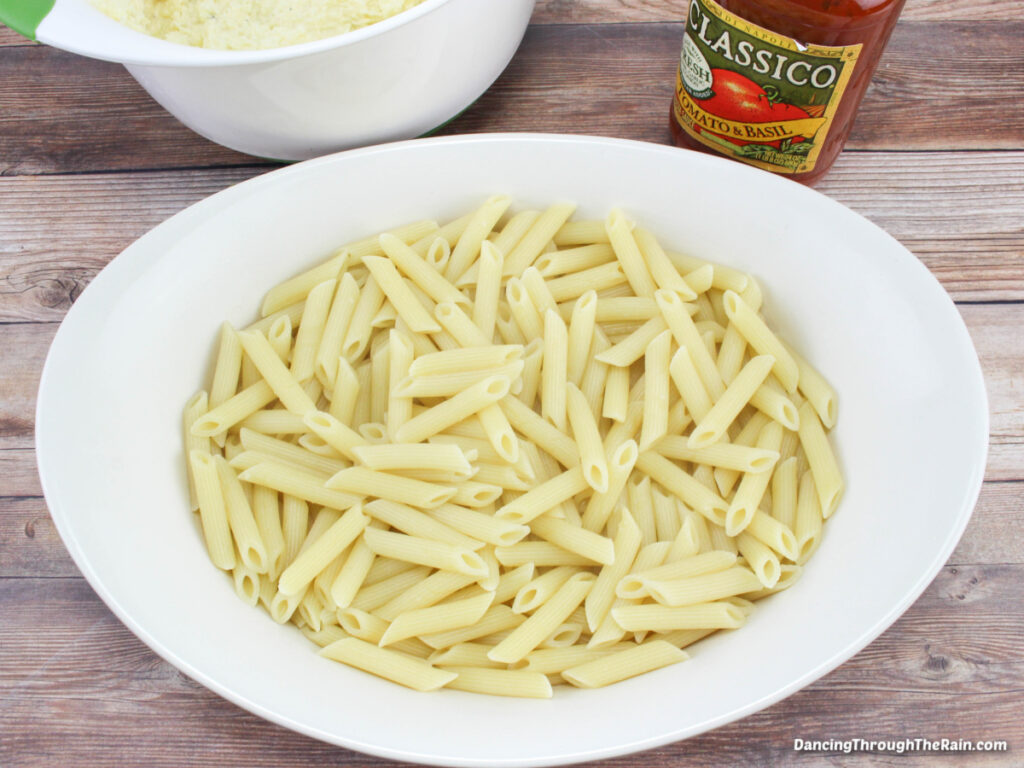 Easy Cheesy Penne Rigate Casserole - Dancing Through the Rain