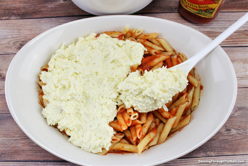 Easy Cheesy Penne Rigate Casserole - Dancing Through the Rain