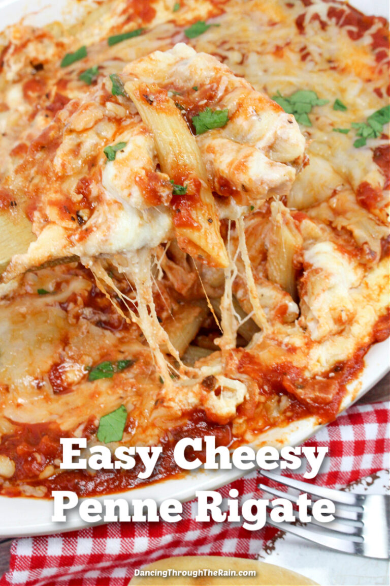 Easy Cheesy Penne Rigate Casserole - Dancing Through the Rain