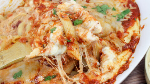 Easy Cheesy Penne Rigate Casserole - Dancing Through the Rain