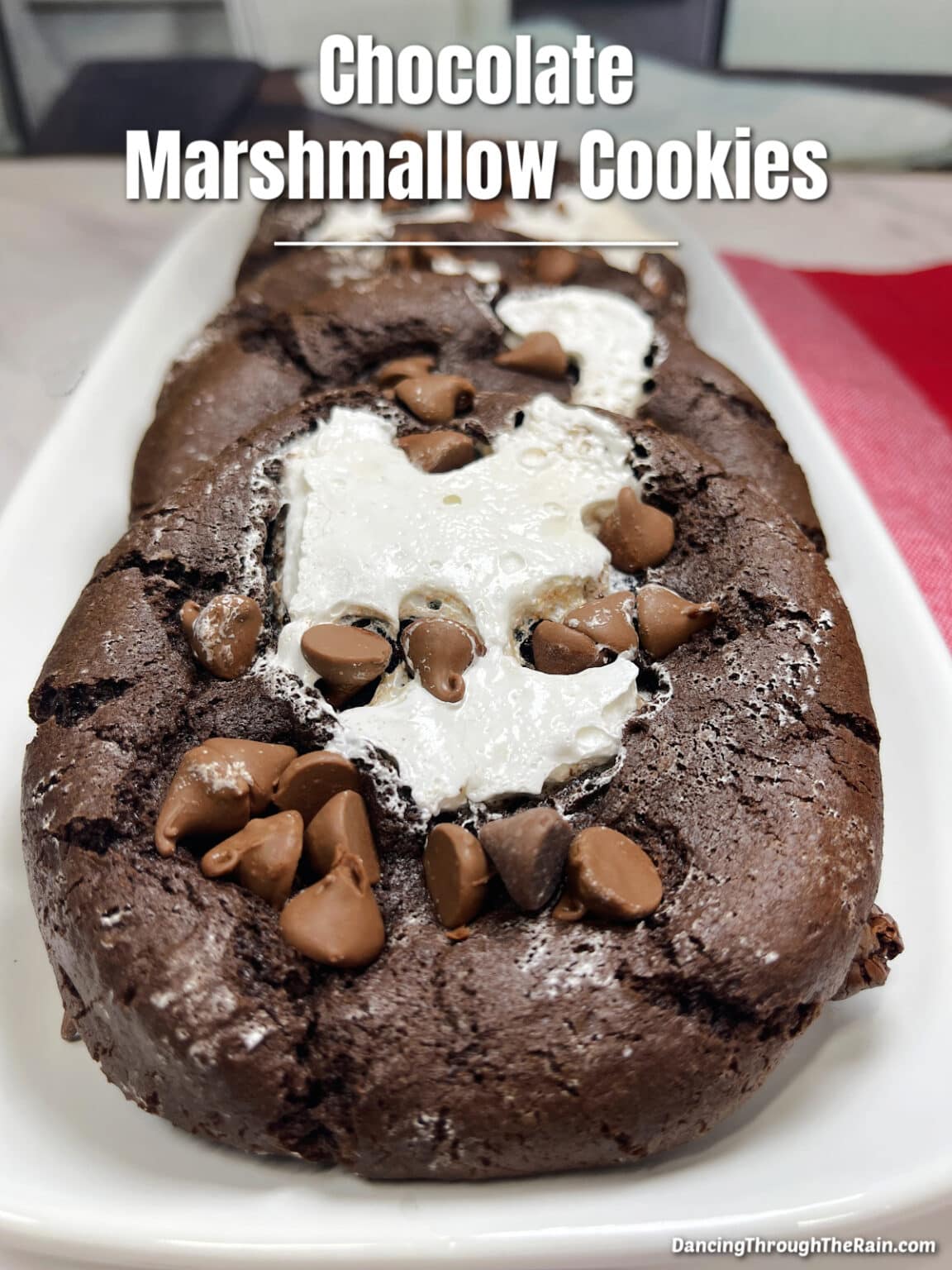 Chocolate Marshmallow Cookies (With Cake Mix!) - Dancing Through the Rain